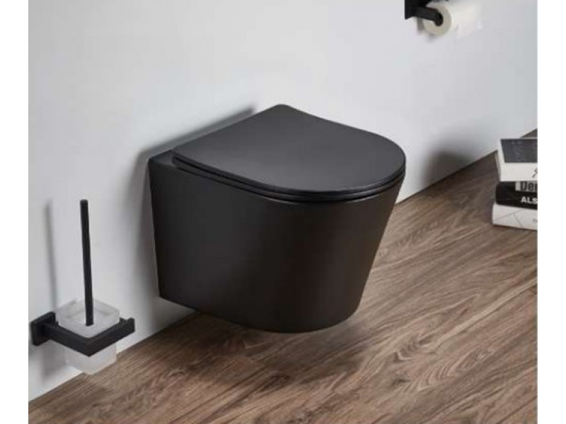 Wc solja PURE konzolna crna sa sporospustajucom wc daskom MH300MB ...